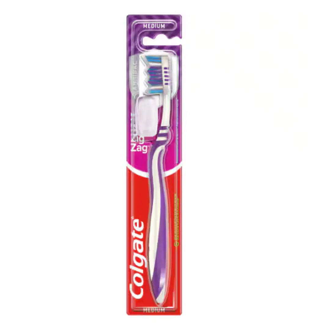 Brosse à dents moyenne Colgate Zig Zag Bleu - MHT MULTI SERVICES