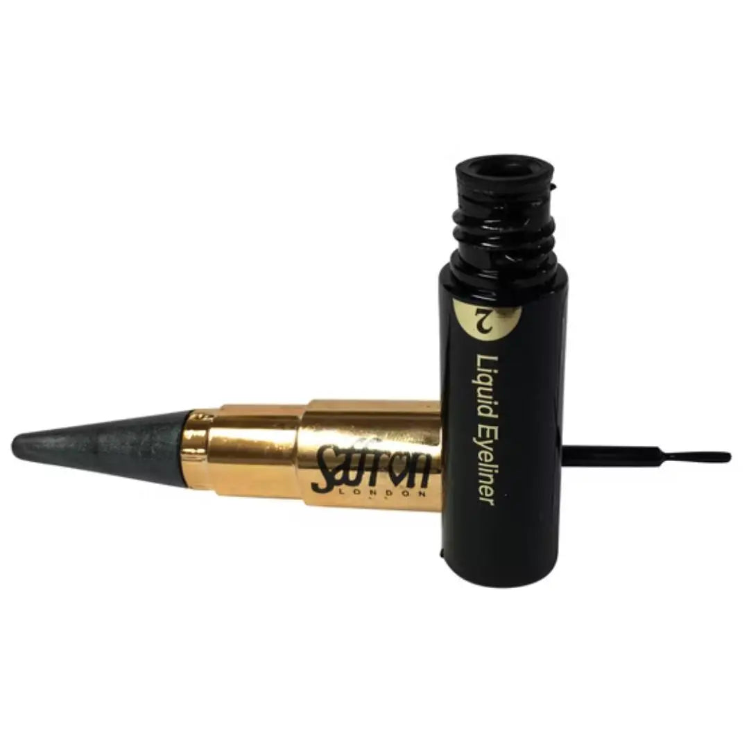 Eyeliner & Crayon Safran DUO 2 en 1 KAJAL LIQUIDE Précis - Noir - MHT ...